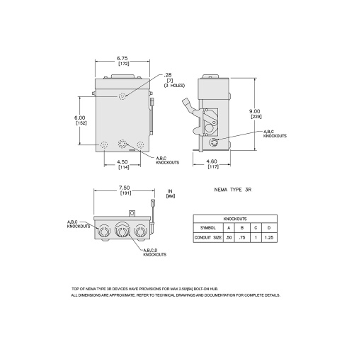 Schneider Electric D321NRB Safety switch, general duty, fusible, 30A, 3 ...