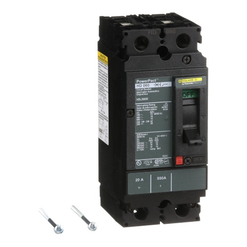 Schneider Electric HDL26020 Square D Breaker H Frame 20 Amp Two Pole