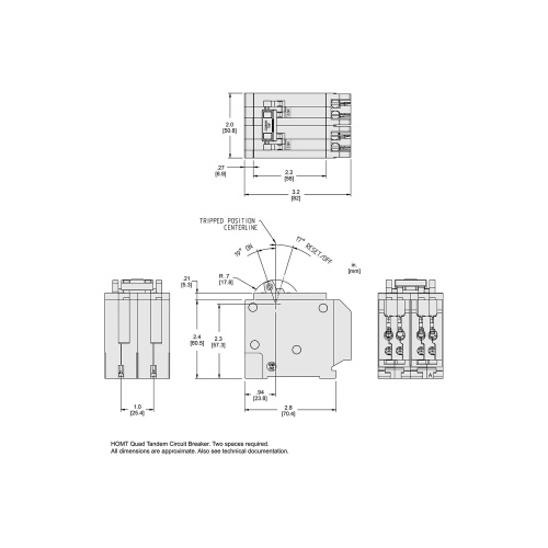 Schneider Electric HOMT2020230 Tandem mini circuit breaker, Homeline, 2 ...