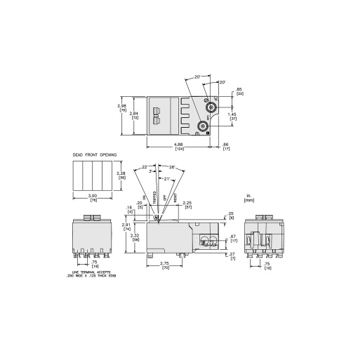 Schneider Electric QO2175 Mini circuit breaker, QO, 175A, 2 pole, 120/ ...