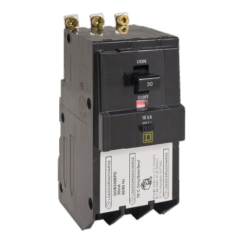 Schneider Electric QOB330EPD Mini circuit breaker, QO, 30A, 3 pole, 240 ...