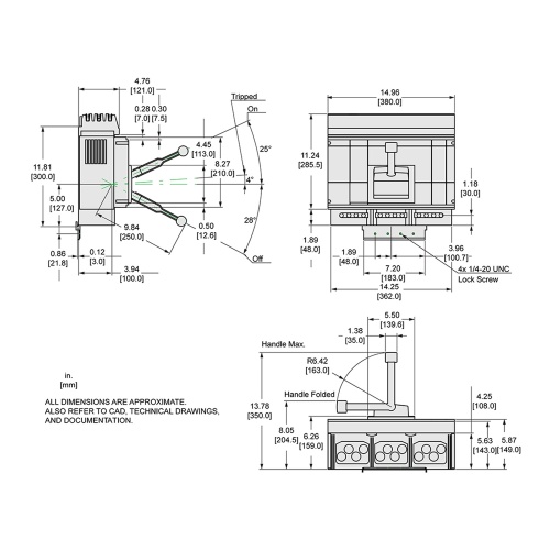 Schneider Electric RGA36120CU33A PowerPacT Circuit Breaker Specifications