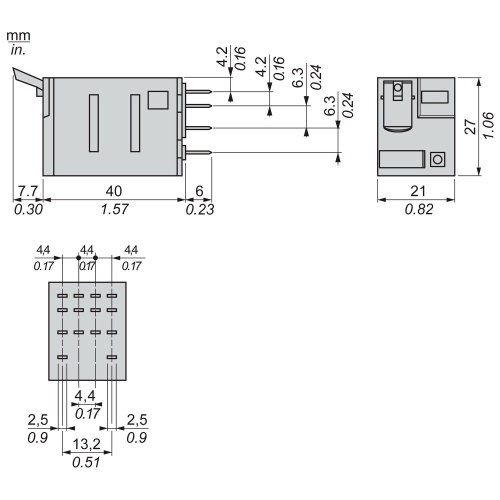Schneider Electric RXM4AB2ED RXM Relay Plug In