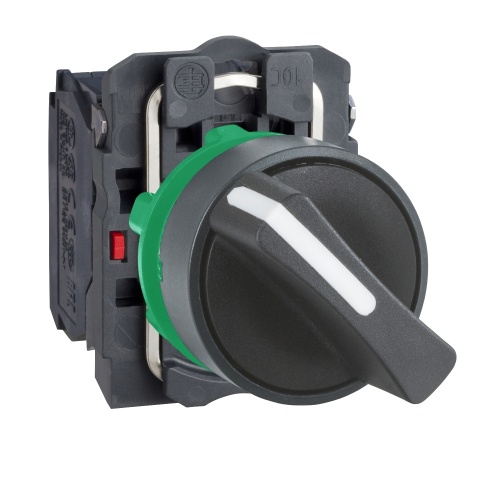 Schneider Electric XB5AD25 Selector switch, plastic, black, Ø22, 2 ...