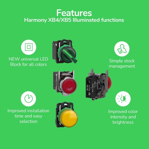 Schneider Electric XB5AVM5 Pilot Light Module Orange