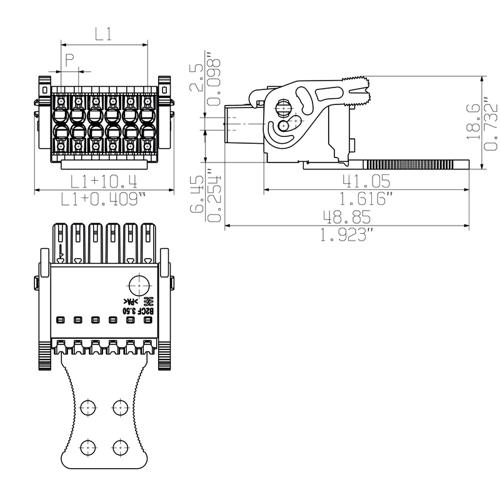 Weidmuller 2054700000 Female Plug - 300 Volt - 32 Pole