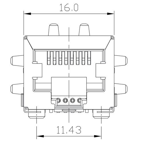 Weidmuller 2564450000 RJ45 Transformer Jack - 8 Pole