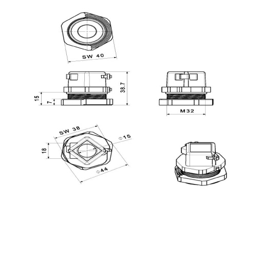 Weidmuller 2584160000 - separable cable gland